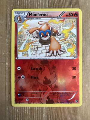 Pokémon TCG Monferno Steam Siege 19/114 Reverse Holo Uncommon LP | eBay