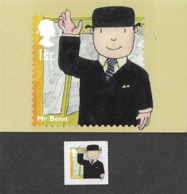 MR.BENN IST CLASS GREAT BRITAIN STAMP & POSTCARD MNH 2014 CARTOONS ...