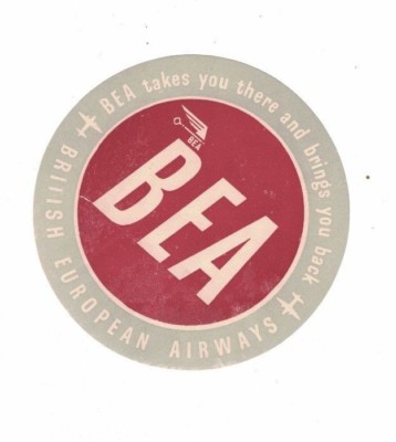 British European Airways BEA Vintage Luggage Label | eBay