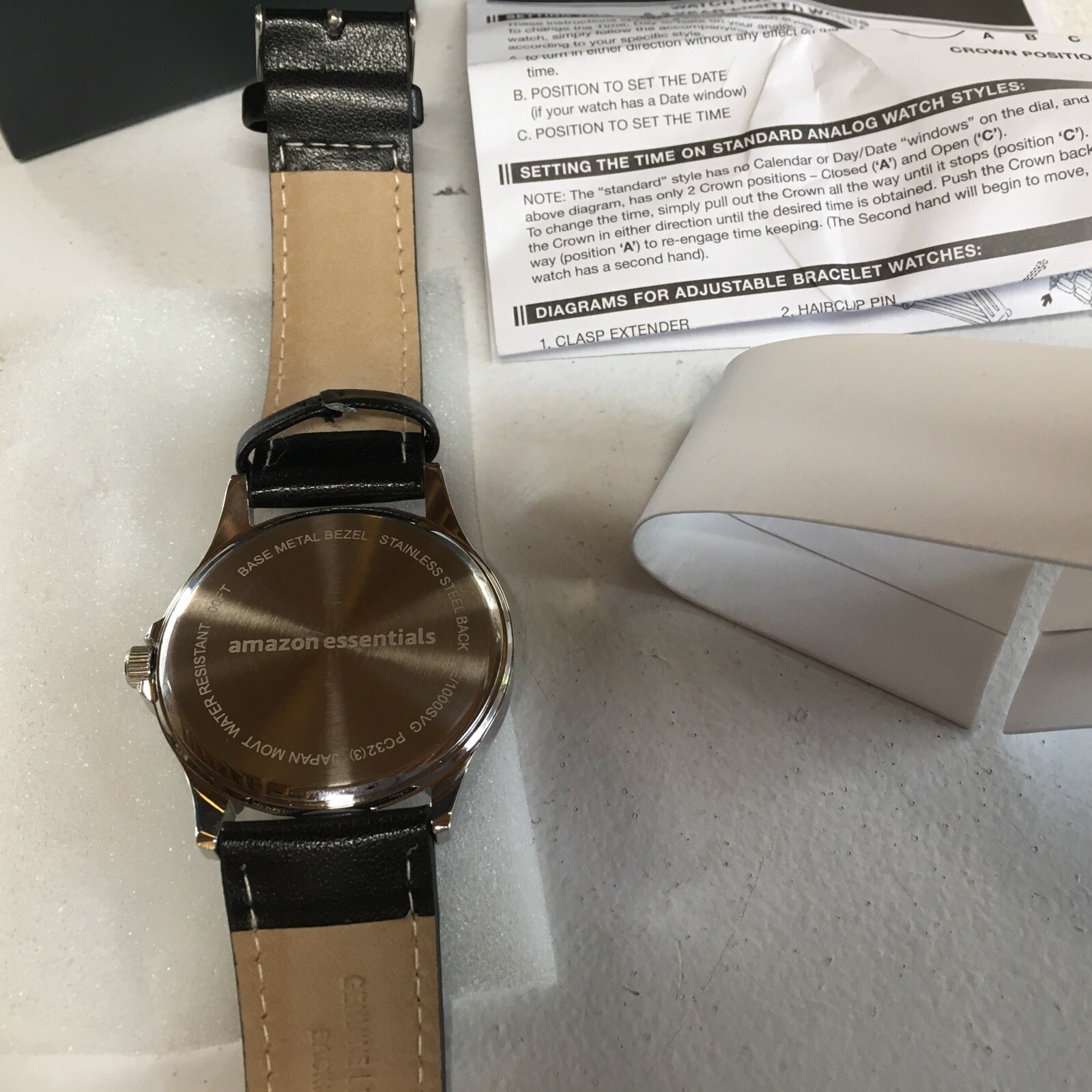 Amazon Essentials Men's Easy to Read Strap Watch | eBay