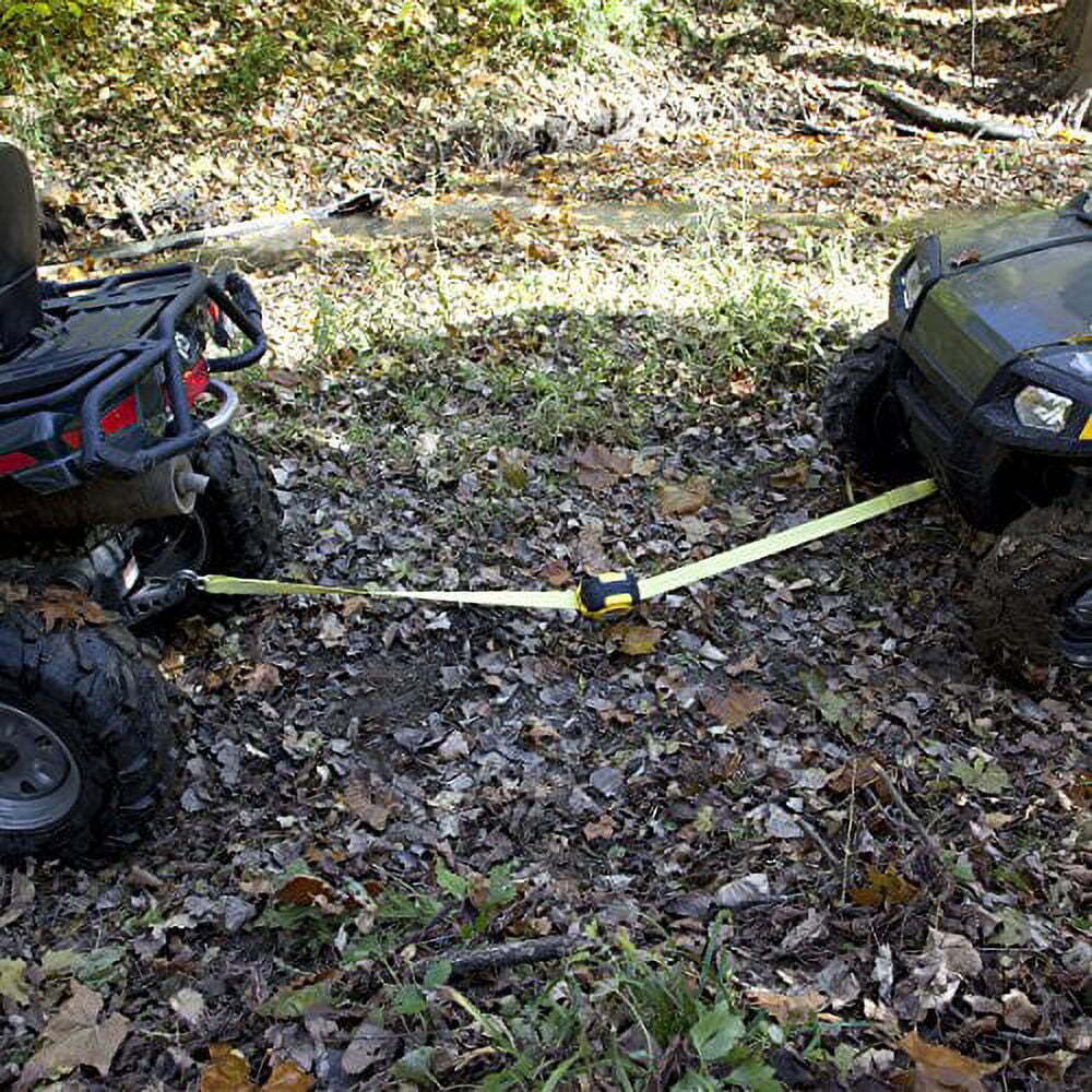 Retractable Tow Strap with Hooks 14ft 9000 lbs Commercial Heavy Duty 1 ...