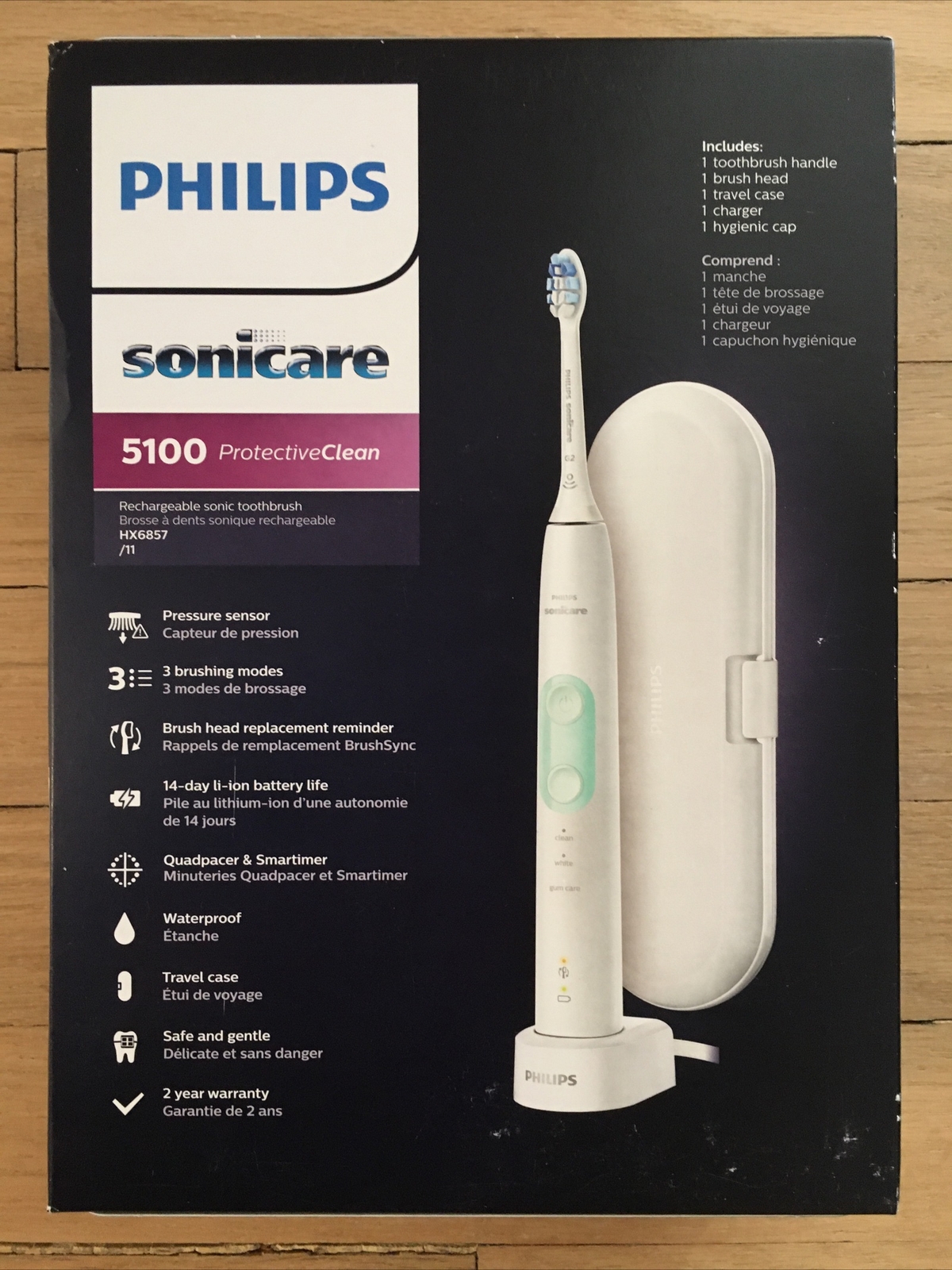 Philips Sonicare 5100 ProtectiveClean Electric Toothbrush - White/Mint ...