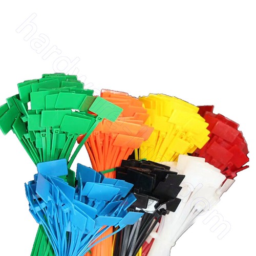 Multicolor Cable Ties with Label Tag Width 2.5mm 3mm Nylon Zip Tie L ...