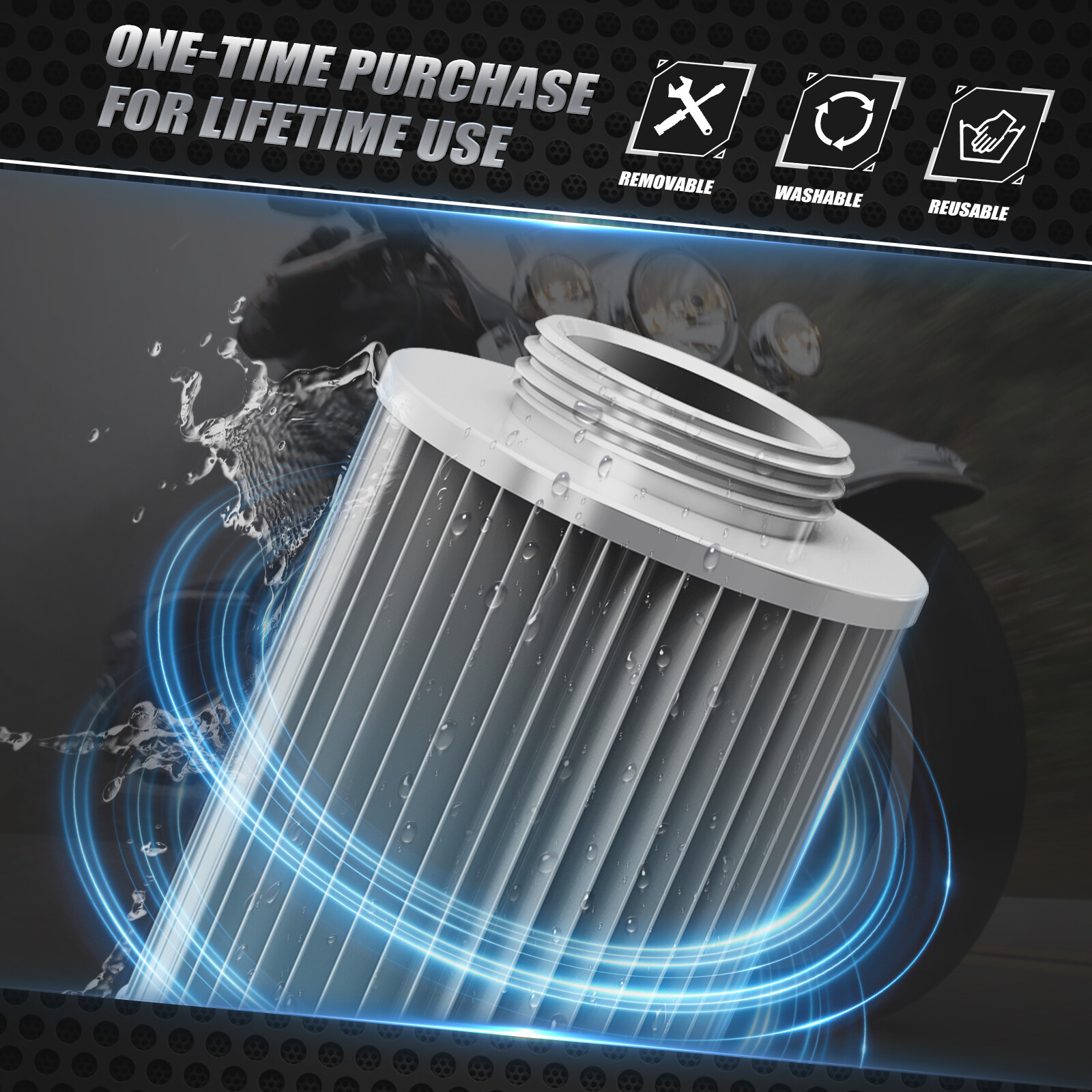 Reusable Oil Filter Kit For Harley Road Glide FLTRX 2017-2023 Ultra ...