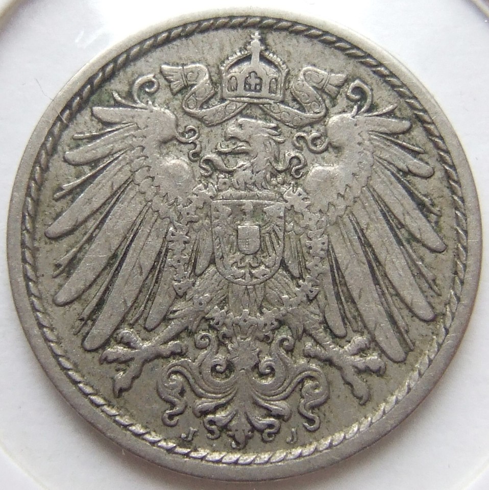 Coin Deutsches Reich Kaiserreich 5 Pfennig 1892 J In Very Fine | eBay