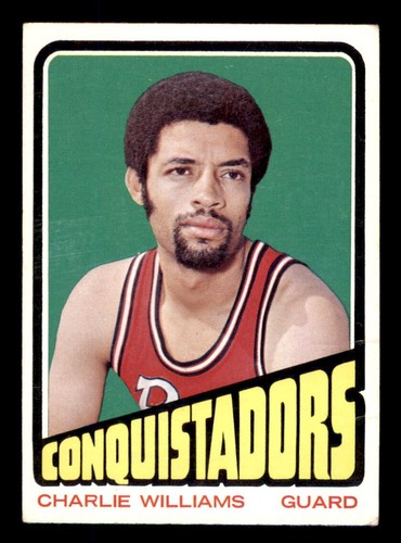 1972 Topps Basketball #231 Charlie Williams VG *e1 | eBay