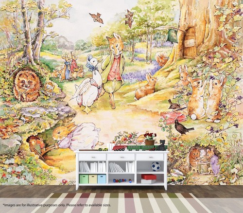 Peter Rabbit Beatrix Potter Wall Mural Quality Pasteable Wallpaper | eBay