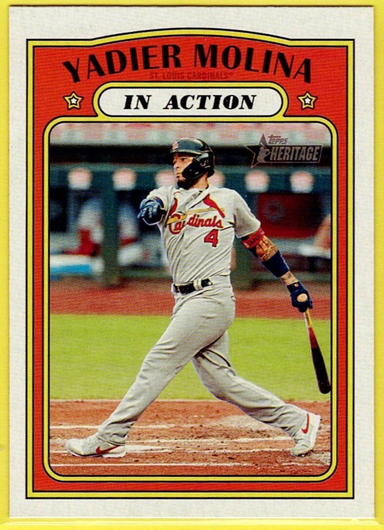 2021 Topps Heritage Yadier Molina In Action #18 | eBay