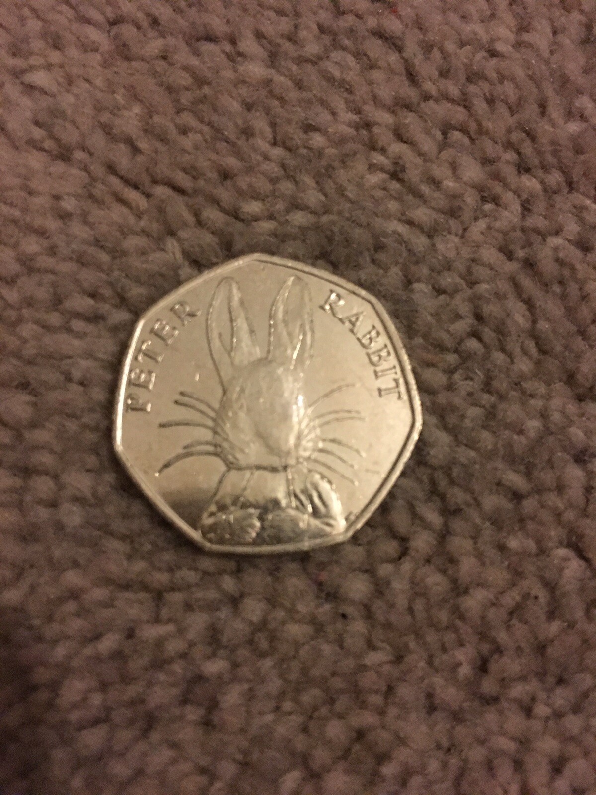 Rare Beatrix Potter 50P Half Whisker Peter Rabbit coin | eBay UK