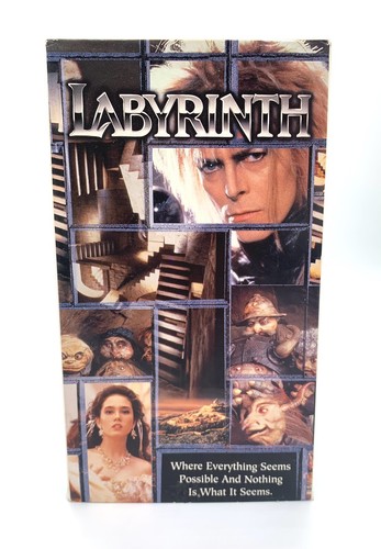 Labyrinth - VHS Tape Movie David Bowie / Jennifer Connelly / Jim Henson ...
