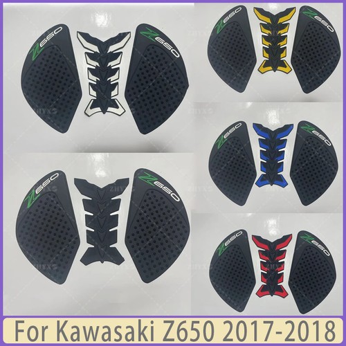 For Kawasaki Z650 2017-2018 3D Tank Traction Pad Side Gas Knee Grip ...