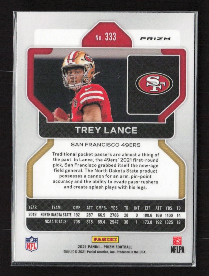 2021 Panini Prizm #333 Trey Lance Lazer San Francisco 49ers (JB) | eBay