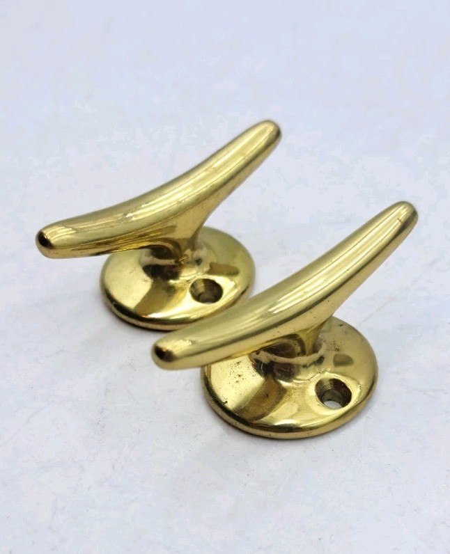 Small Brass Boat Cleats, Vintage Marine Hardware – Lot of 2 Nautical | eBay
