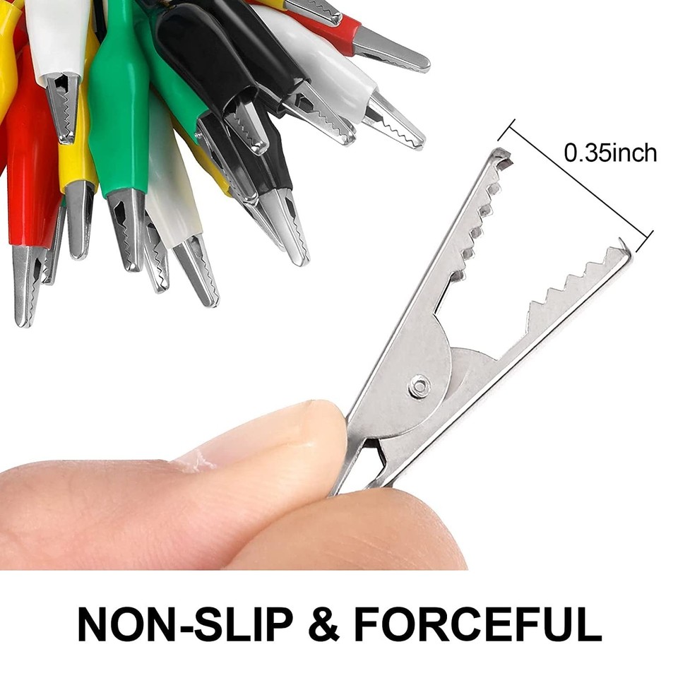 20 Pcs Electrical Jumper Cables Test Leads with Alligator Clips for ...