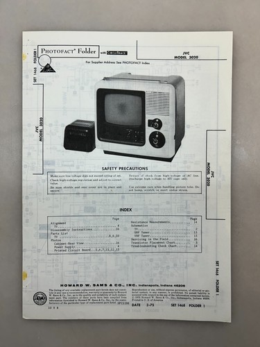 JVC 3020 Service Manual Sams Photofact Free Shipping | eBay