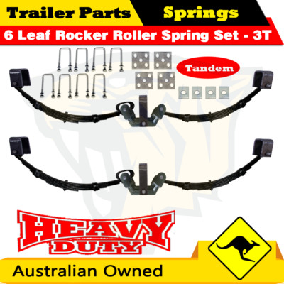 Superior 6 Leaf Rocker Roller Tandem Trailer Spring Set & U bolt Kit ...