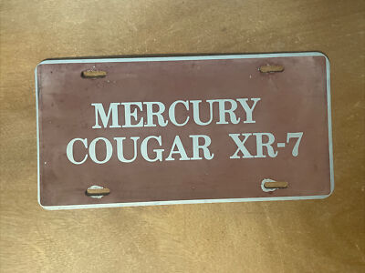 Mercury Cougar XR-7 License Plate Booster Metal | eBay