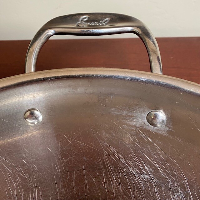 Emeril 12” Inch 2 Handle Copper Core Wok Saute Pan With Stainless Steel ...