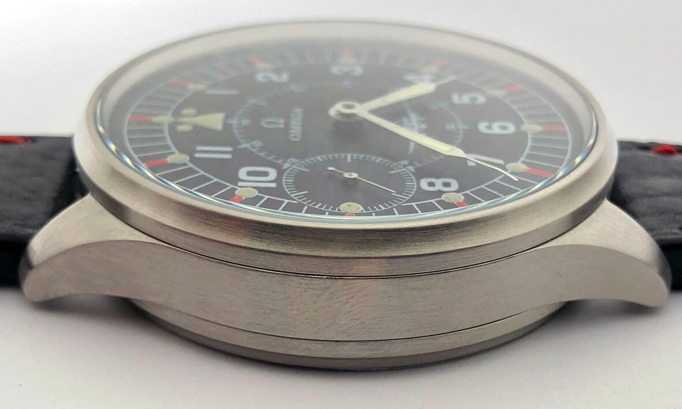 Rare Big Swiss Mens Military Marriage Wristwatch OMEGA Steel Case Pilots WW2 | eBay