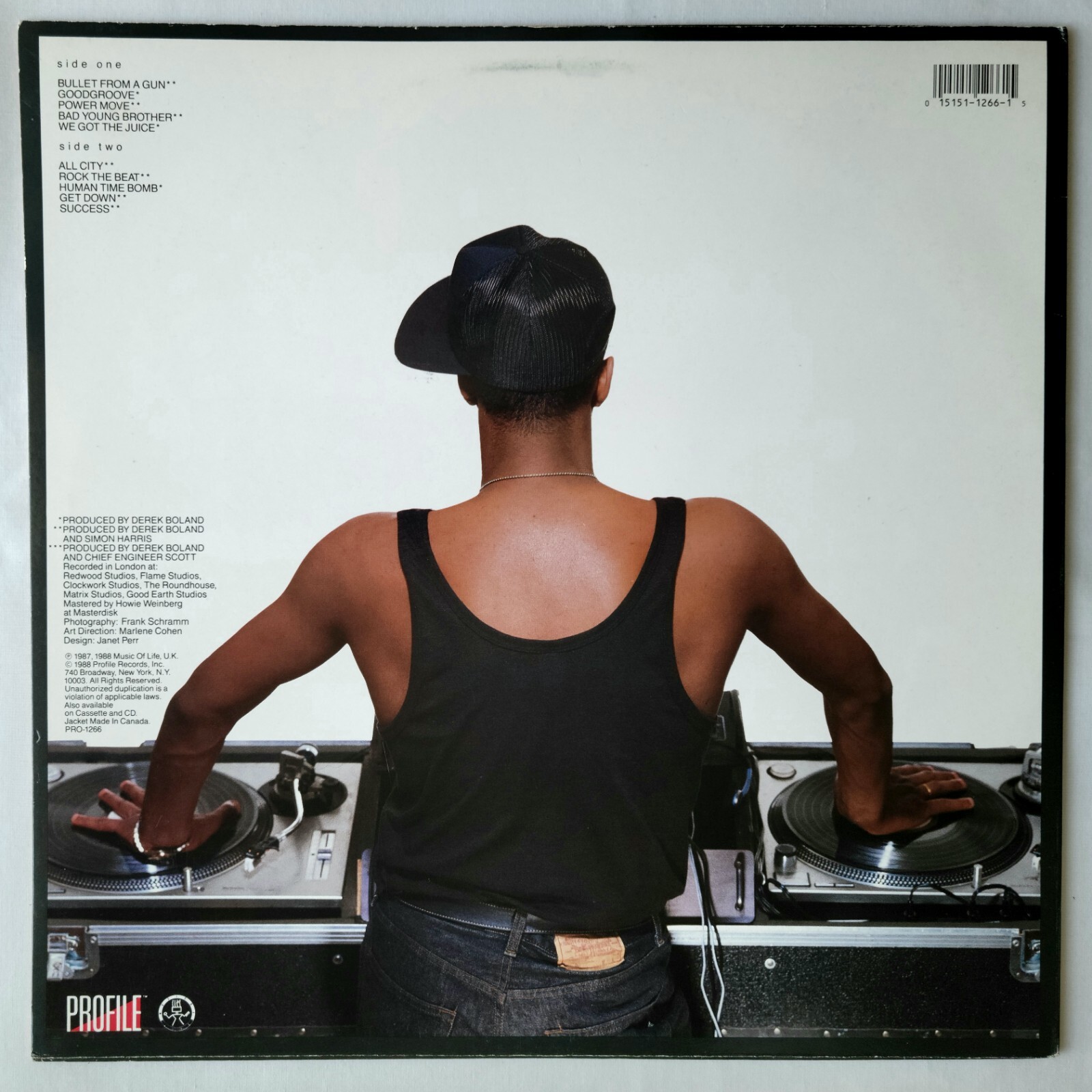 1988 - DEREK B - BULLET FROM A GUN LP - PROFILE RECORDS ORIGINAL ...