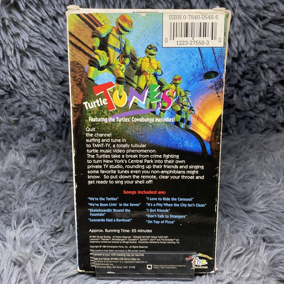 Teenage Mutant Ninja Turtles - Turtle Tunes VHS Tape 1994 Preview Tape ...
