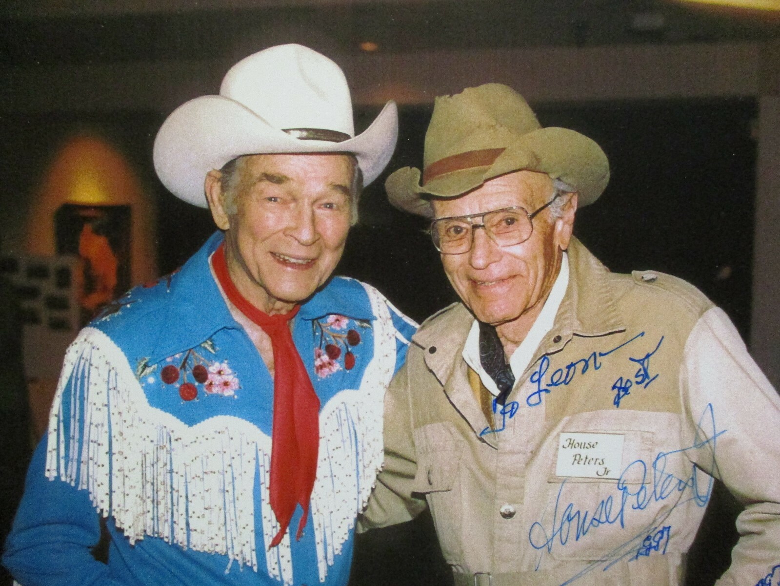 HOUSE PETERS, JR.(Died-2008)(Roy Rogers/"Mr. Clean")Signed 10" x 8 ...