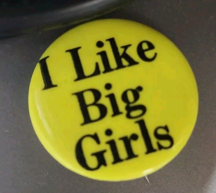 Vintage Button Pin Funny I LIKE BIG GIRLS pinback | eBay