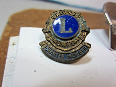 Vintage Lions club international Badge lapel pin Charter Member | eBay
