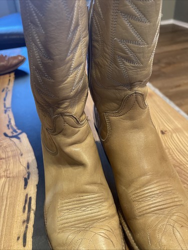 Sanders Boot Company Cowboy Western Boots Tan Men's Size 7 For Restore ...