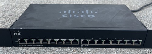 CISCO SG110-16HP 16 PORT GIGABIT ETHERNET SWITCH 8x POE+ 64W, WORKS ...