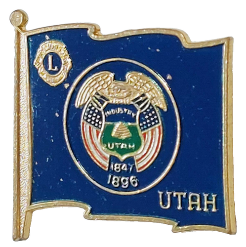 Lion's International Utah Lions Flag on Pole Lapel Pin | eBay