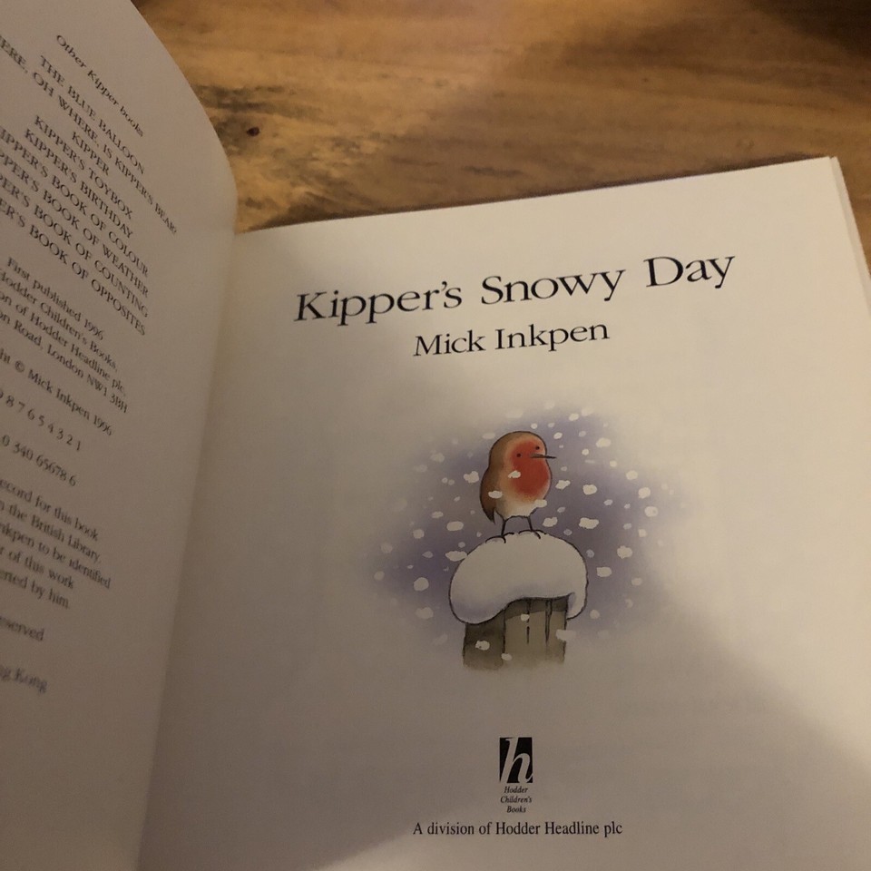 Kipper's Snowy Day, 1st Ed., Mick Inkpen, Hardcover 1996, Rare ...
