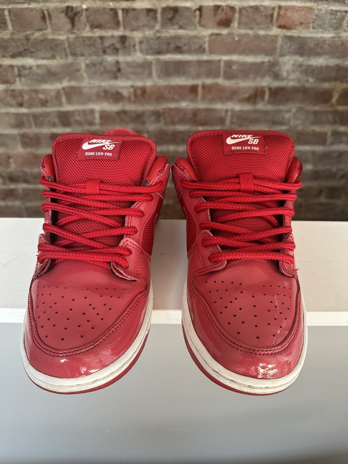 Size 7 - Nike SB Dunk Low Pro Red Patent Leather 2015. No Box | eBay