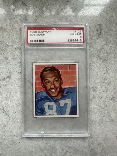 1950 Bowman FB Bob Mann #122 PSA NM-MT 8 | eBay