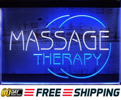 Massage Therapy LED Neon Light Sign Sauna Spa Open Display Wall Art ...