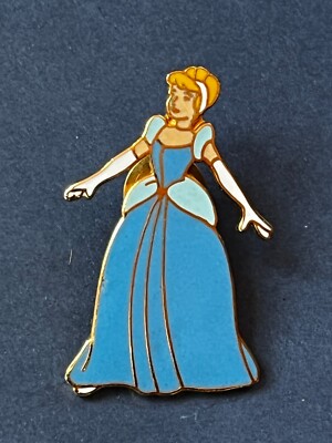 Disney Marked Light Blue Enamel CINDERELLA Princess Lapel or Hat Pin or ...