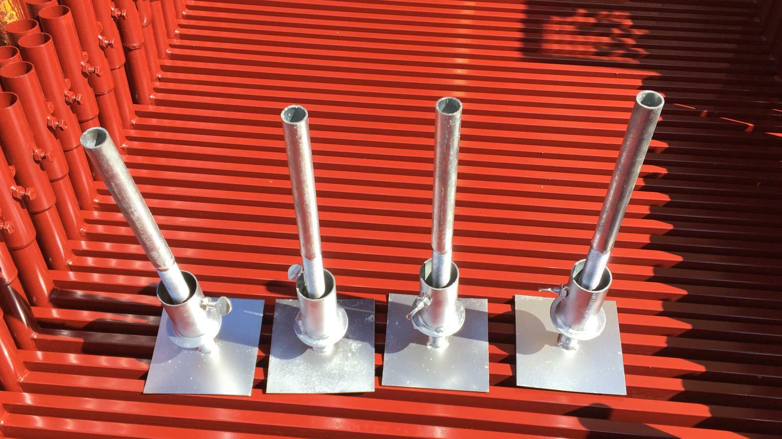 Scaffold Tower Adjustable Legs set with Base plate attached 38mm, 45mm ...