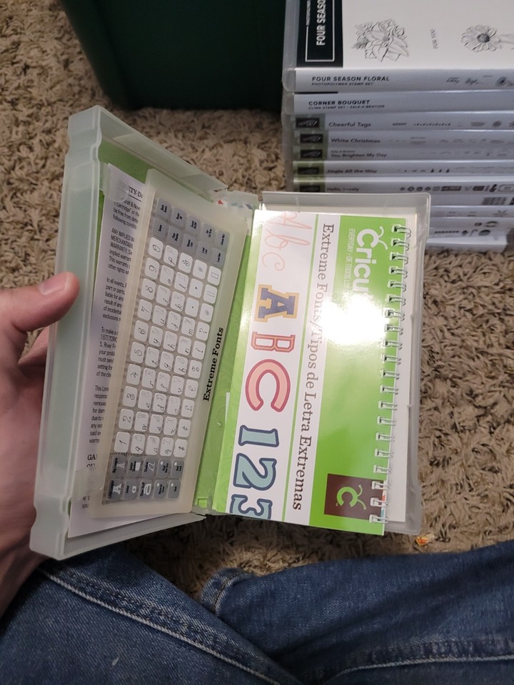 Lot Of 14 Stampin Up Sets Plus Cricut Cartridge Extreme Fonts | eBay