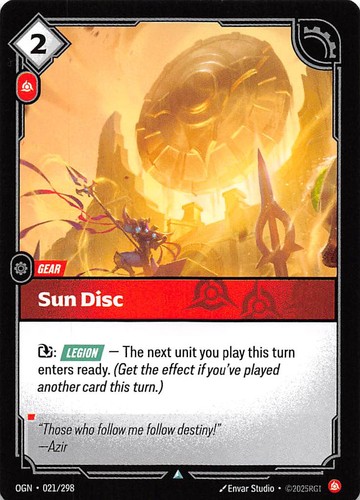 Sun Disc 021/298 Origins Riftbound League of Legends 000870 | eBay
