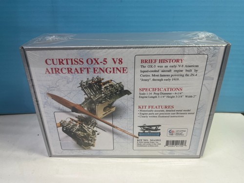 1/16 MODEL AIRWAYS CURTISS OX-5 V8 AIRCRAFT ENGINE KIT METAL & WOOD ...