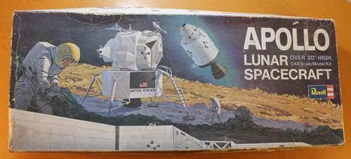 Revell Apollo Lunar Spacecraft model kit 1969 AS IS Some pieces glued ...