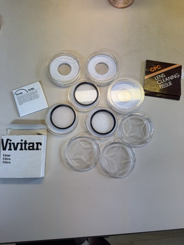 Three Camera Lens Filters 52mm Two Vivitar, UV-haze And Skylight 1-A ...