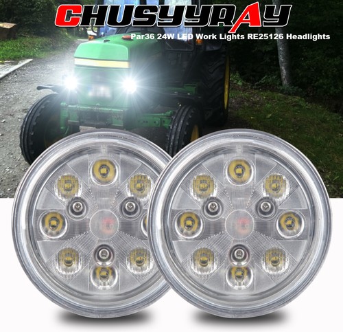 Par36 Round Led Work Lights Hi/Lo Beam Lamp For John Deere Tractor 4000 ...