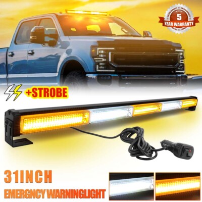 28" LED Warning Light Bar Safety Emergency Traffic Advisor Strobe Amber ...