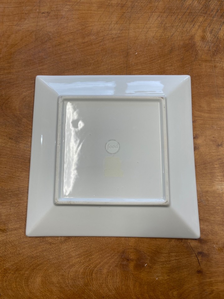Food Network WHIPPED CREAM WHITE SQUARE Dinner Plate 10 1/4" 1 ea 13 ...