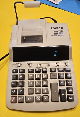 VTG CANON MP27D Desk Printing Calculator, Calendar & Clock ** TESTED ...