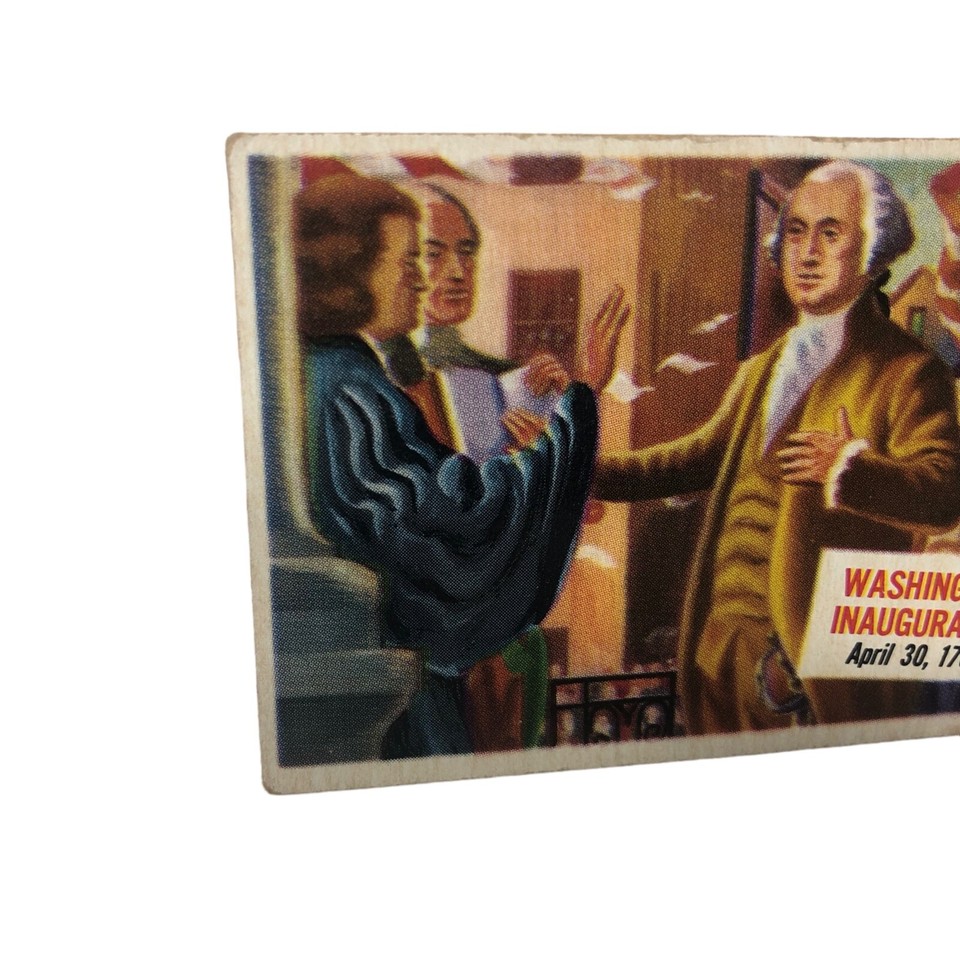 VTG 1954 Topps Scoop George Washington Inaugurated # 51 Card United ...