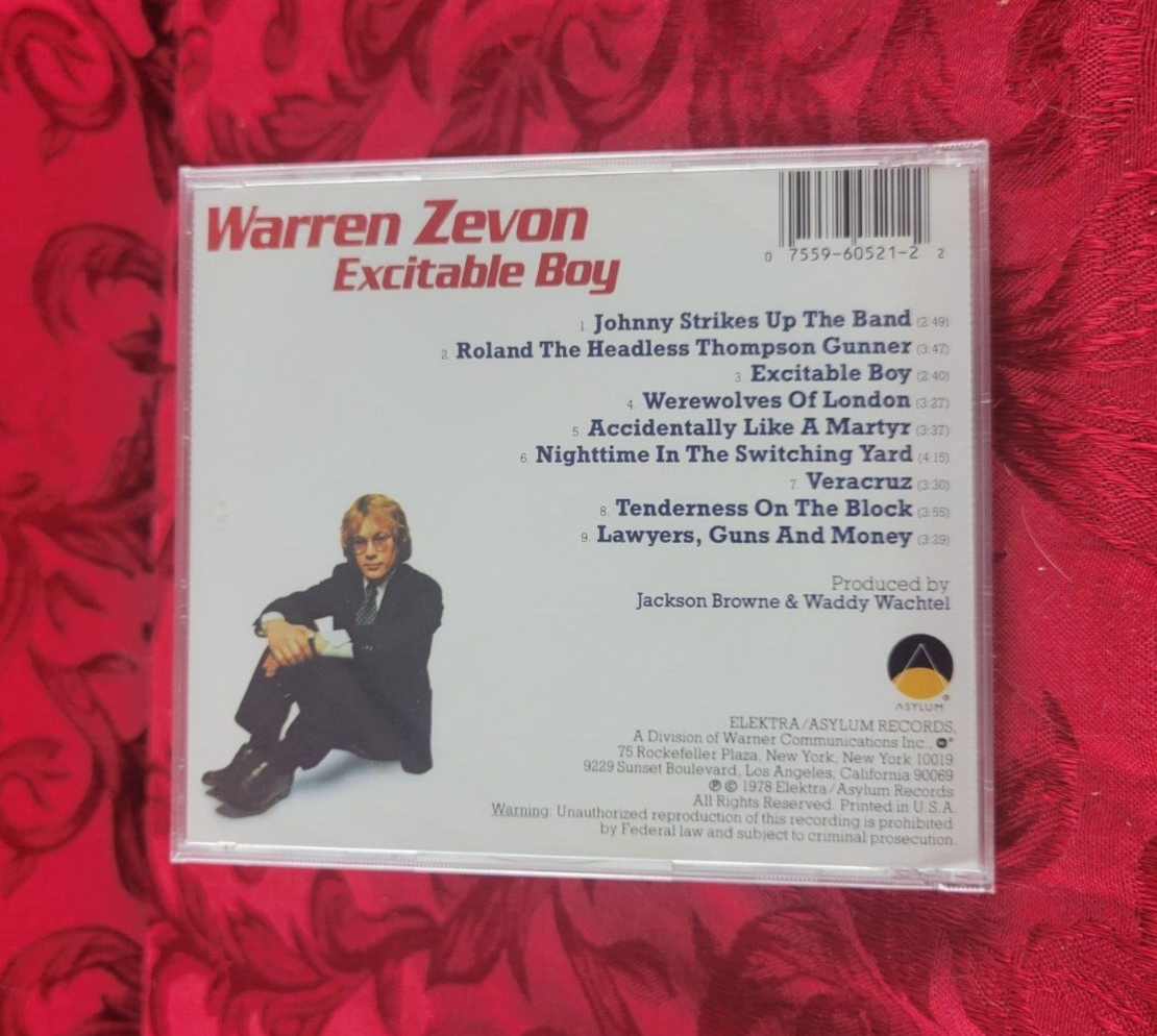 Warren Zevon - EXCITABLE BOY (1990) Asylum Records, Reissue 75596052122 ...