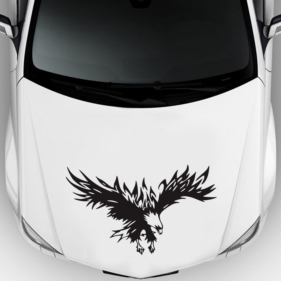 1Pcs Engine Hood Waterproof Black Flying Sticker For Car SUV Trunk Boat ...