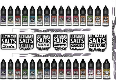 Ultimate Puff E Liquid Nic Salts- 50/50 vg/pg *10/20mg* *Bulk Buy Can ...